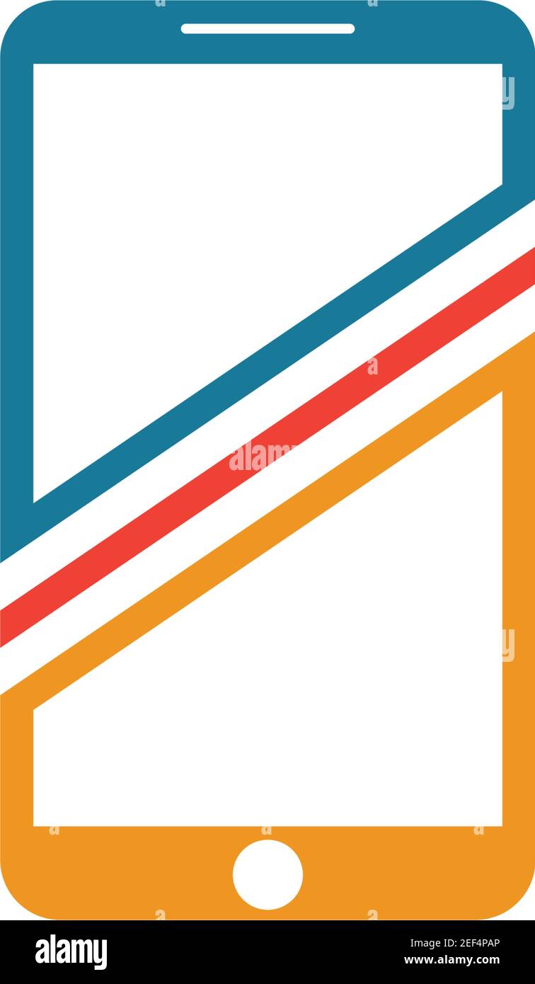 Smartphone logo design. Mobile phone concept sign. Modern electronic ...