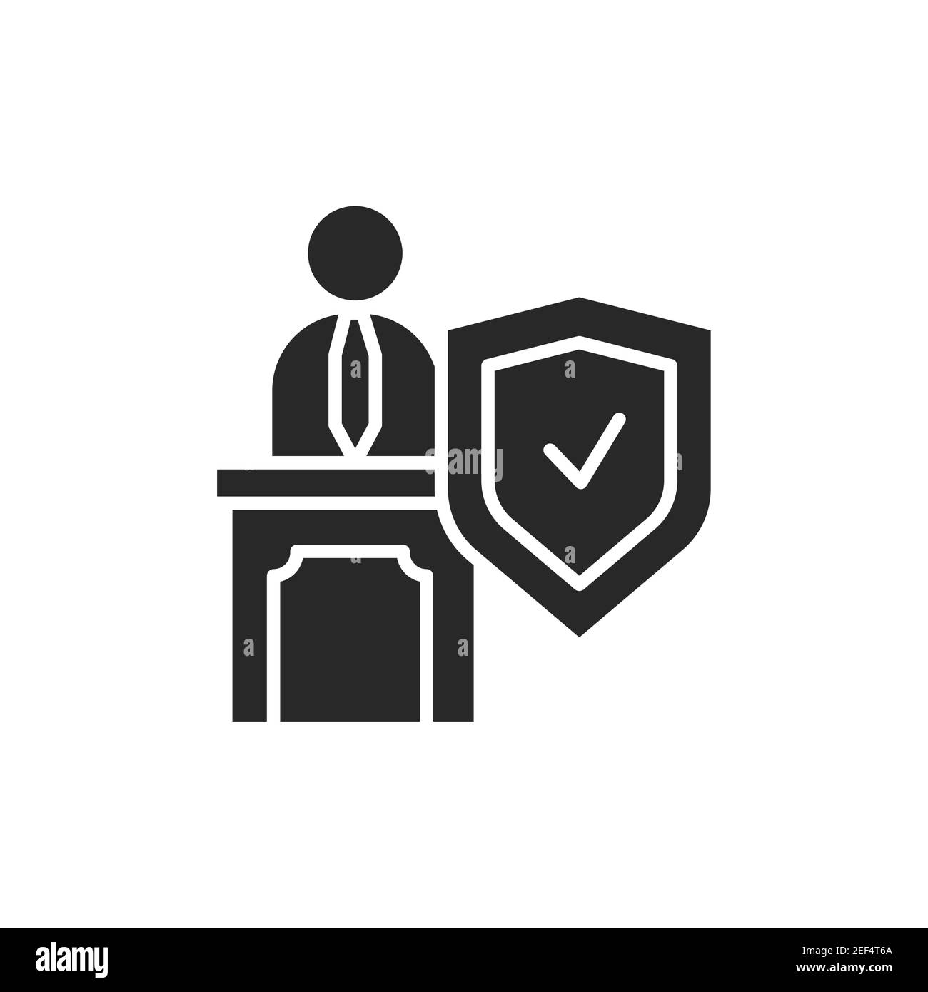 Directors' liability insurance color line icon. Isolated vector element ...