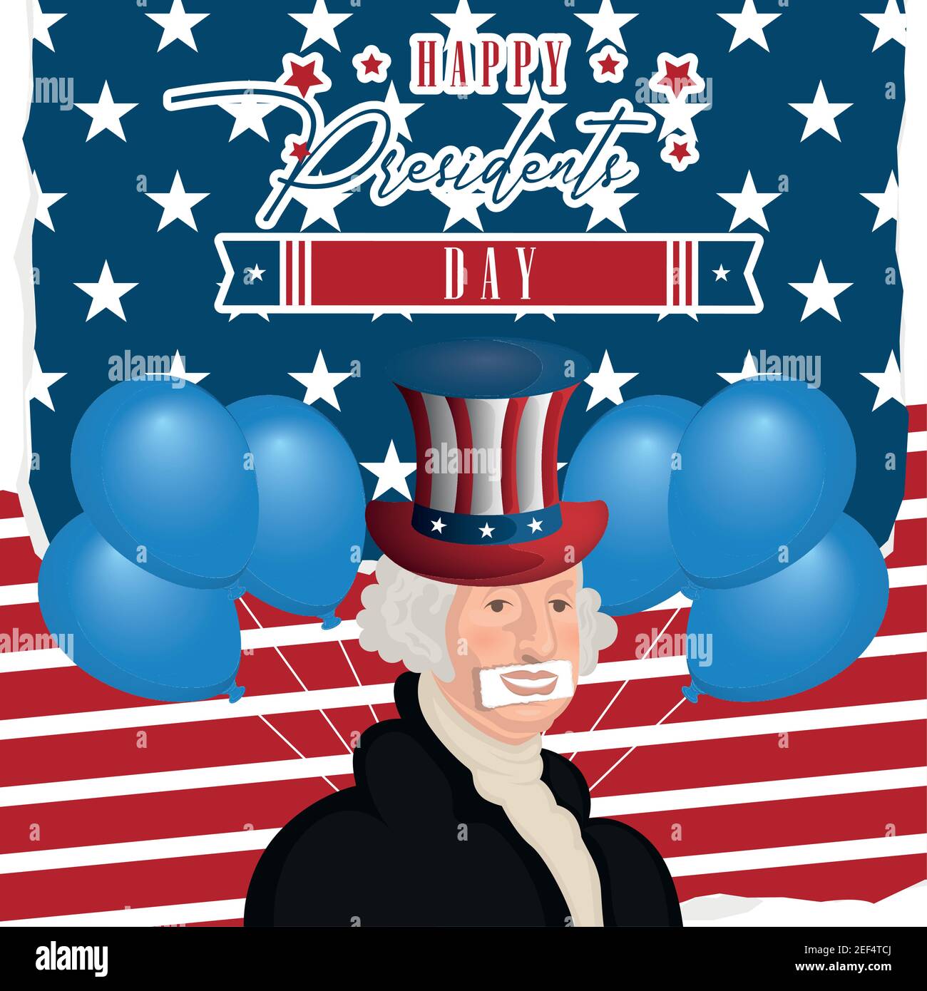 Happy president day card. United States national celebration - Vector ...
