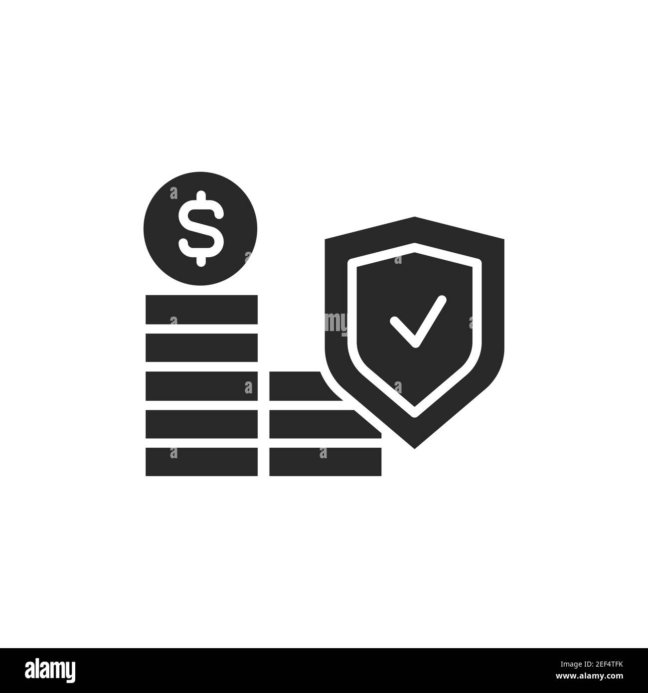 Financial risk insurance color line icon. Isolated vector element ...