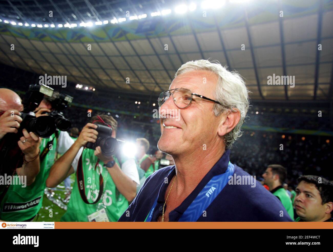 Italy coach marcello lippi celebrates with the fifa world cup hi-res ...