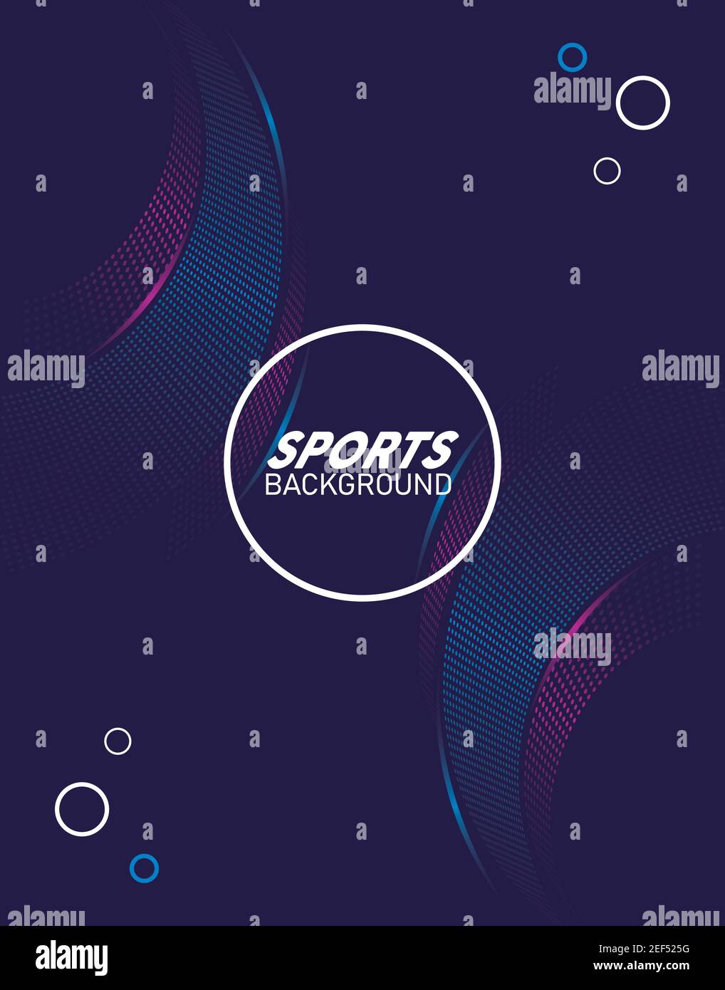 blue sport background with lettering white in circular frame vector ...