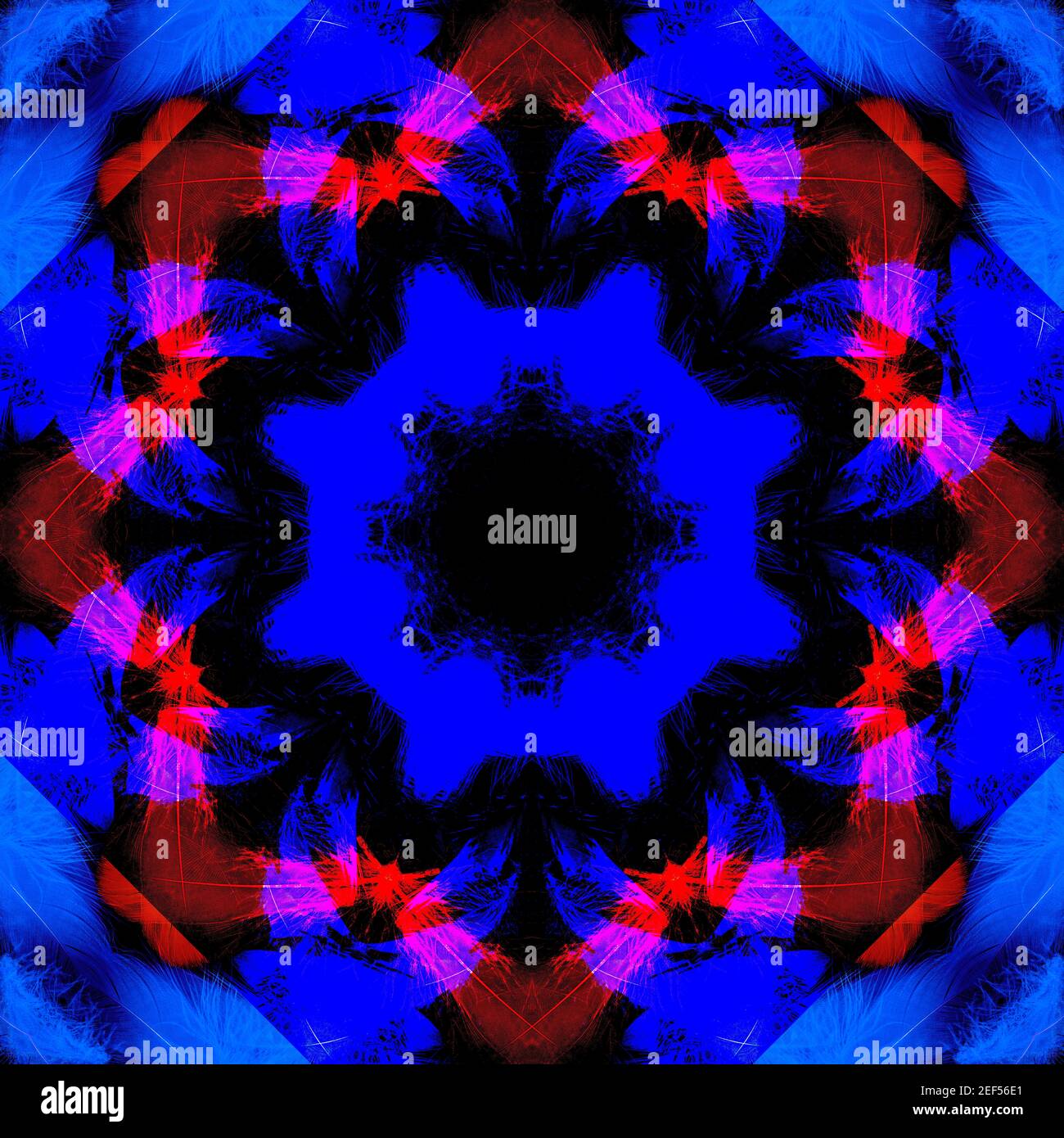 octagon. abstract illustration in red and blue colors Stock Photo - Alamy