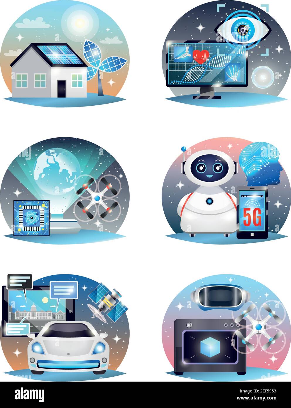 Technologies of future compositions set with digital medicine, 3d ...