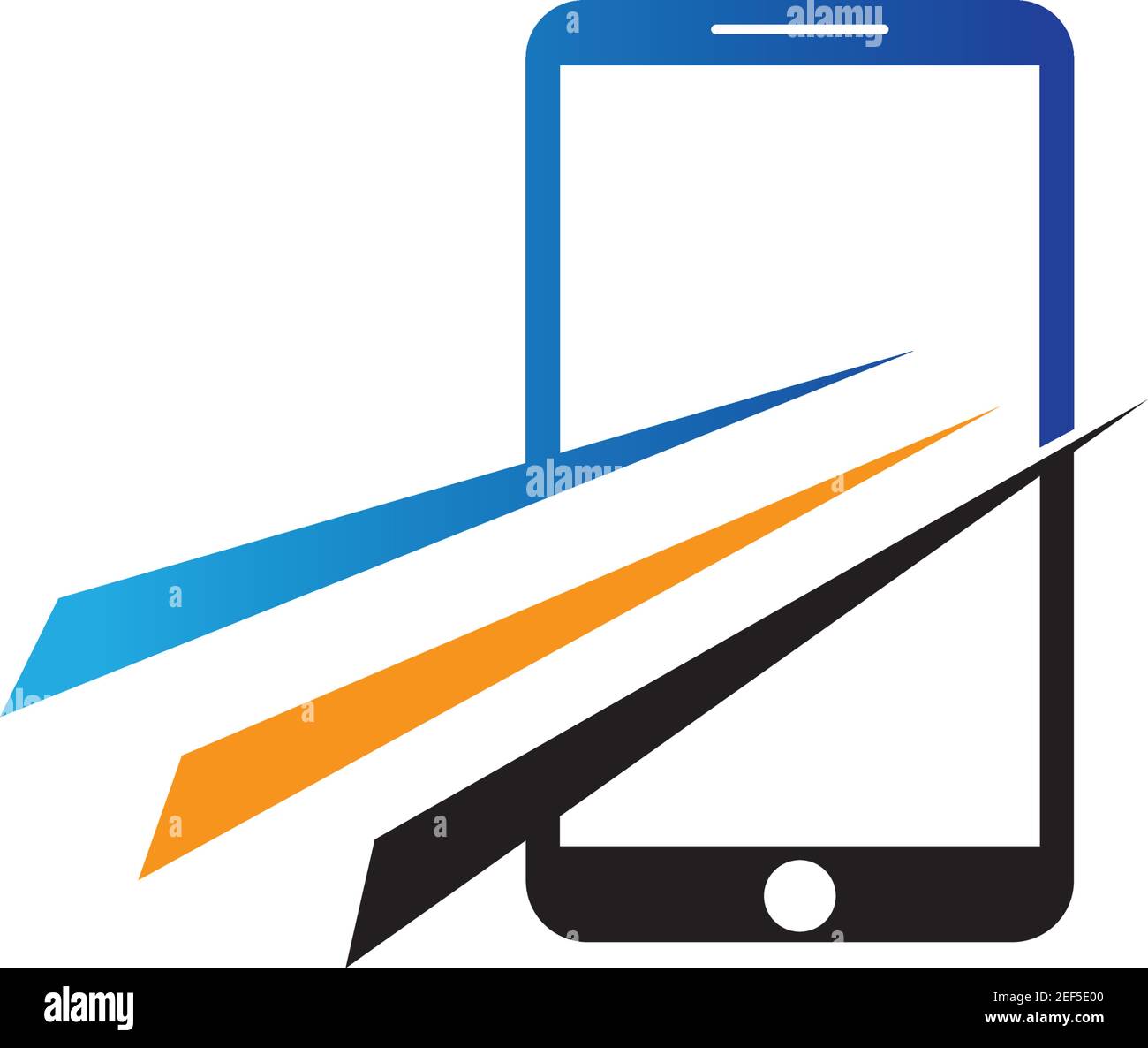 Smartphone logo design. Mobile phone concept sign. Modern electronic ...