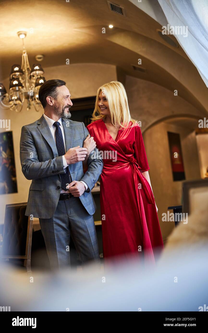 Contented well dressed hi-res stock photography and images - Alamy