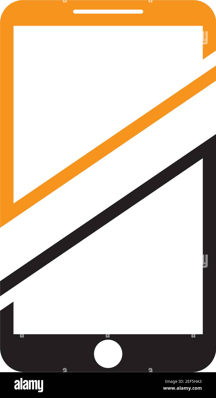 Smartphone logo design. Mobile phone concept sign. Modern electronic ...