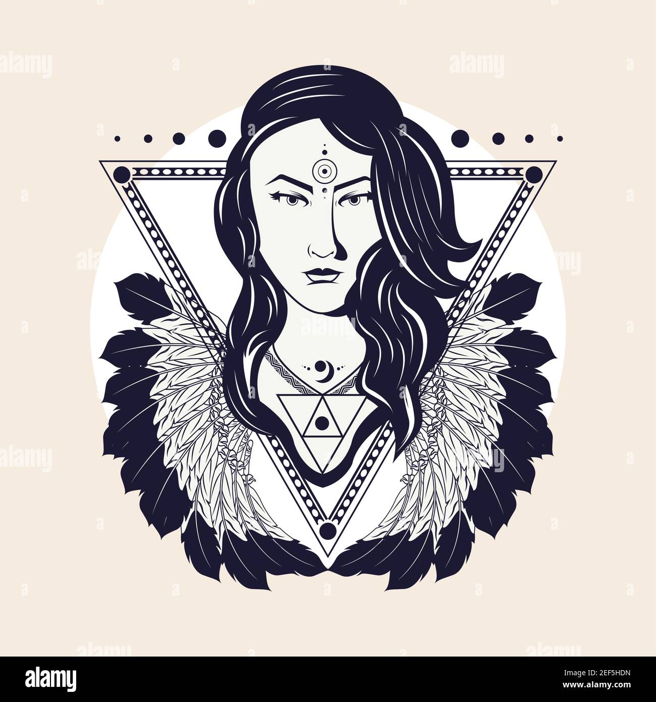Native American Woman Vector