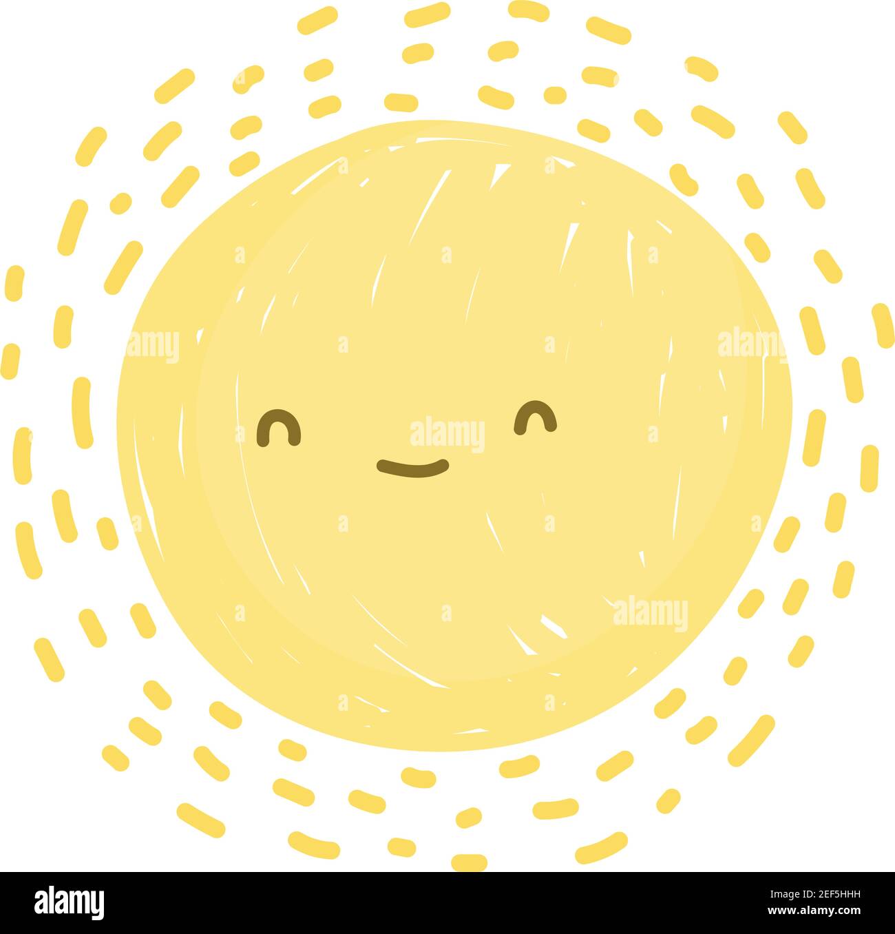 cute sun summer hot weather vector illustration white background Stock ...