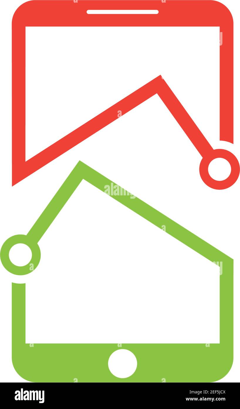 Smartphone logo design. Mobile phone concept sign. Modern electronic ...