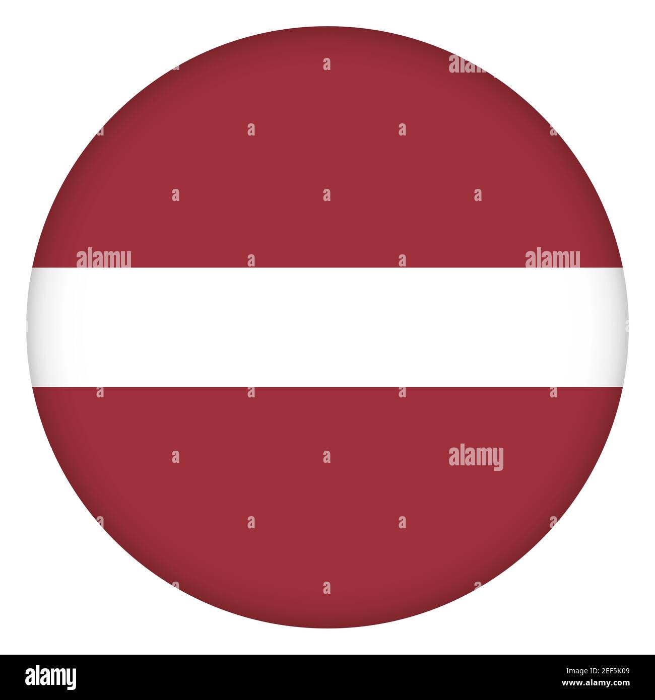 Flag of Latvia round icon, badge or button. Latvian national symbol. Template design, vector ...