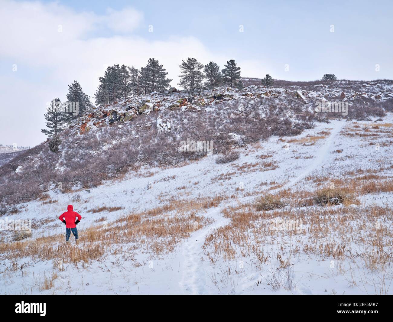 winter hiking at Colorado foothills of Rocky Mountains - Lory State ...