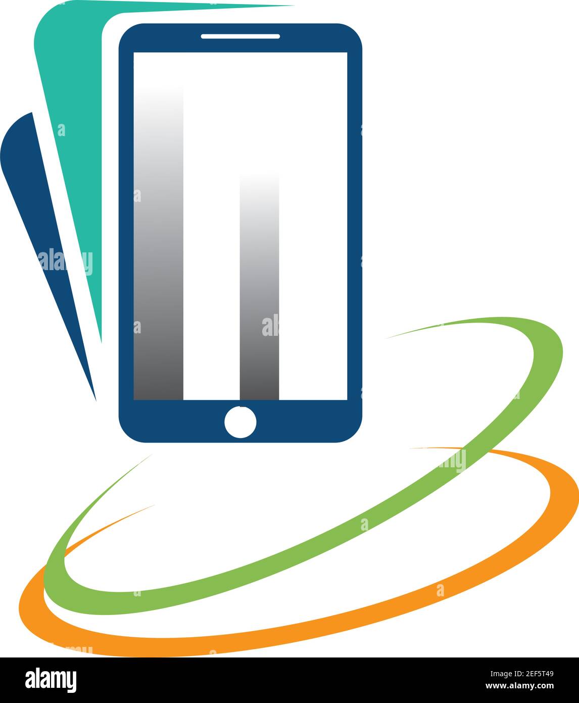 Smartphone logo design. Mobile phone concept sign. Modern electronic ...