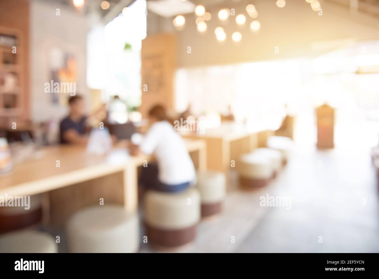 Blur restaurant (cafe) interior for background Stock Photo - Alamy