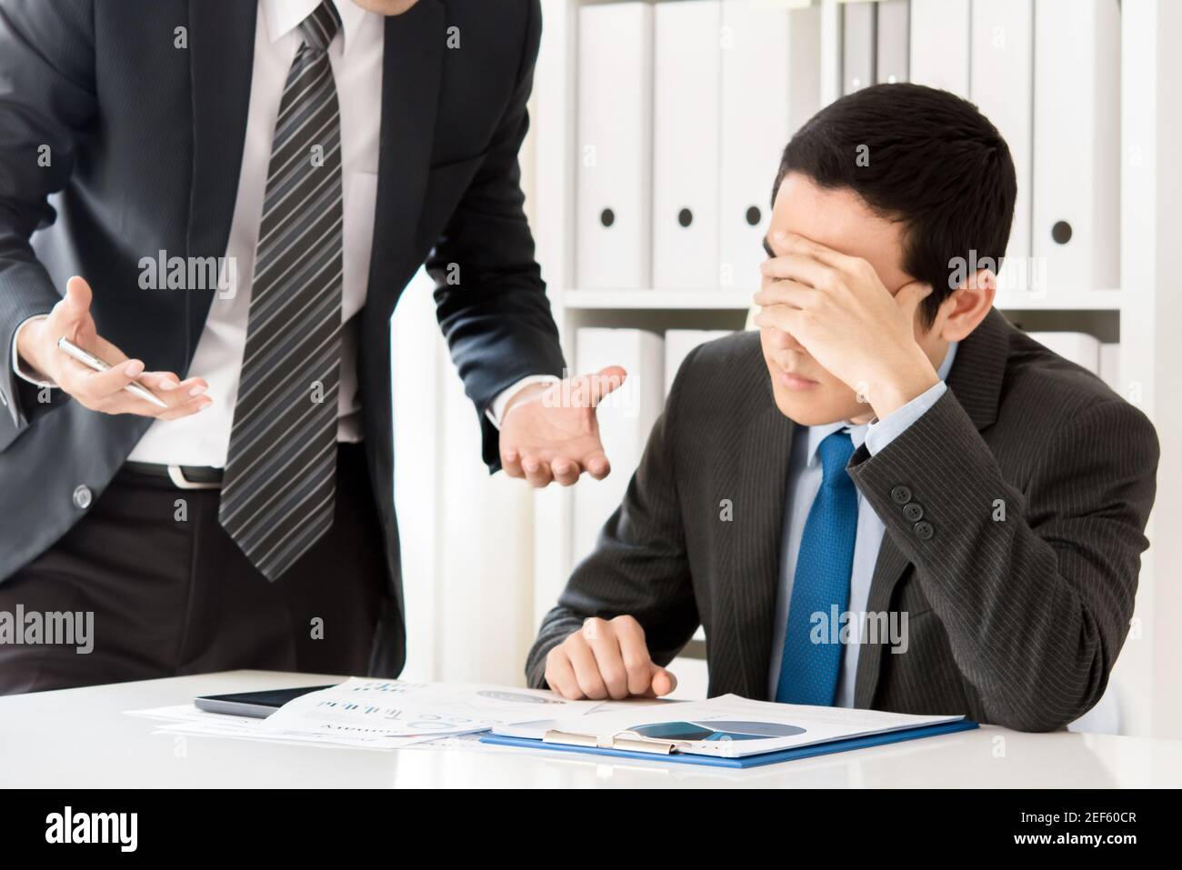 Stressed man desk paper hi-res stock photography and images - Alamy