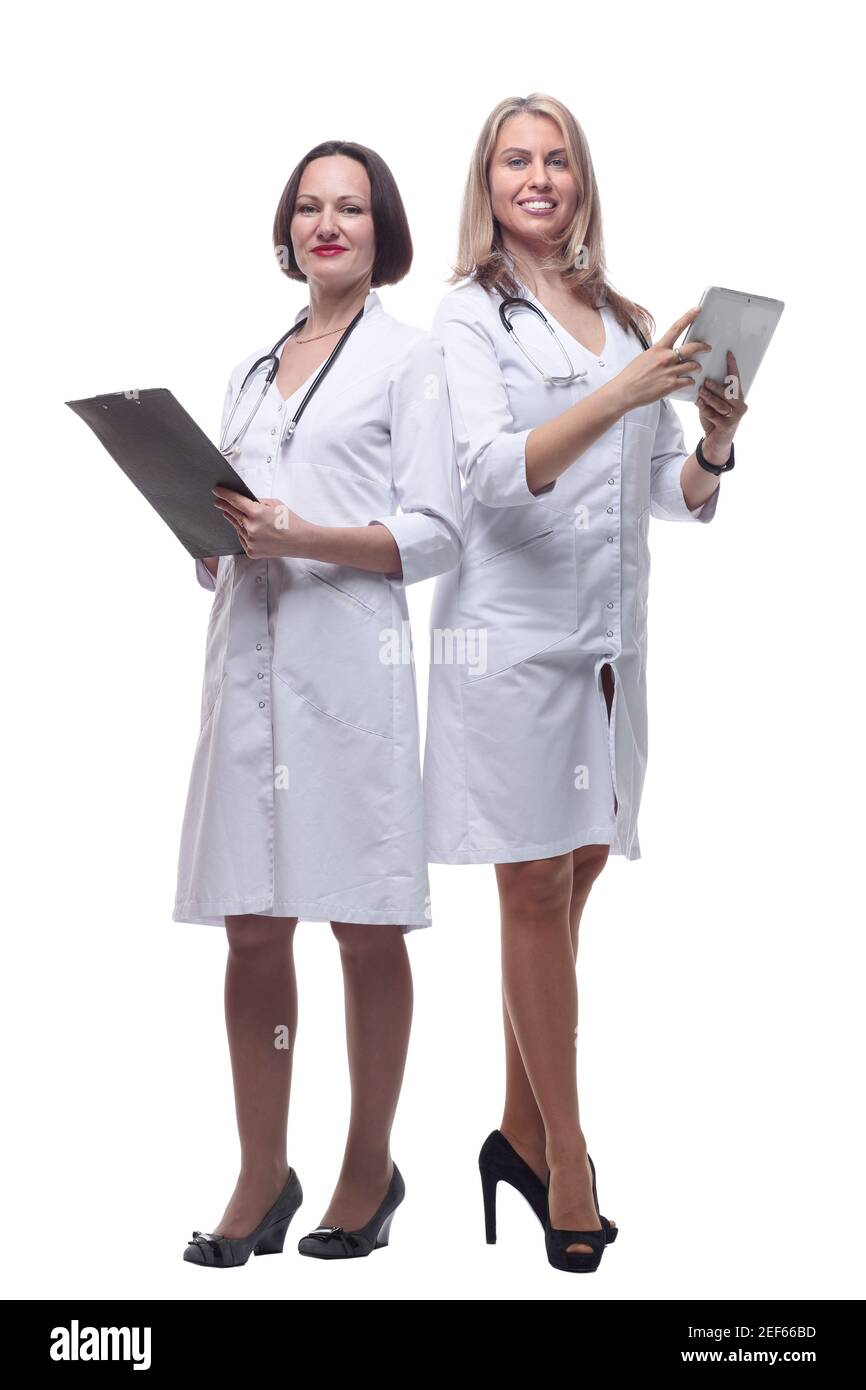 two female doctor and Intern standing together Stock Photo - Alamy