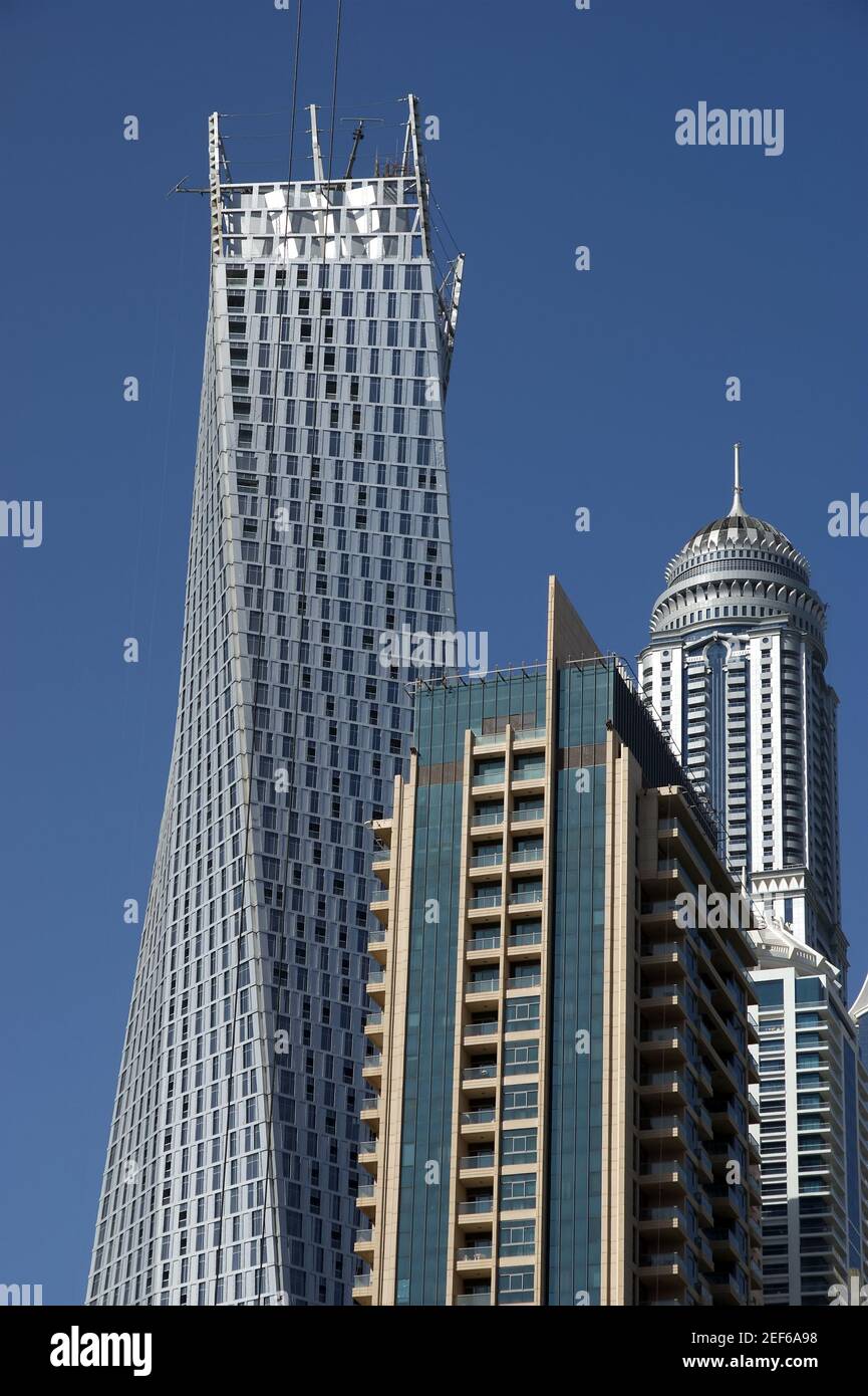 Modern skyscrapers, Dubai Marina, Dubai, United Arab Emirates Stock ...