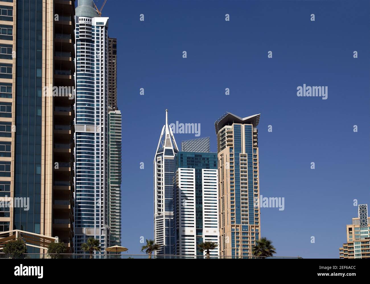 Modern skyscrapers, Dubai Marina, Dubai, United Arab Emirates Stock ...