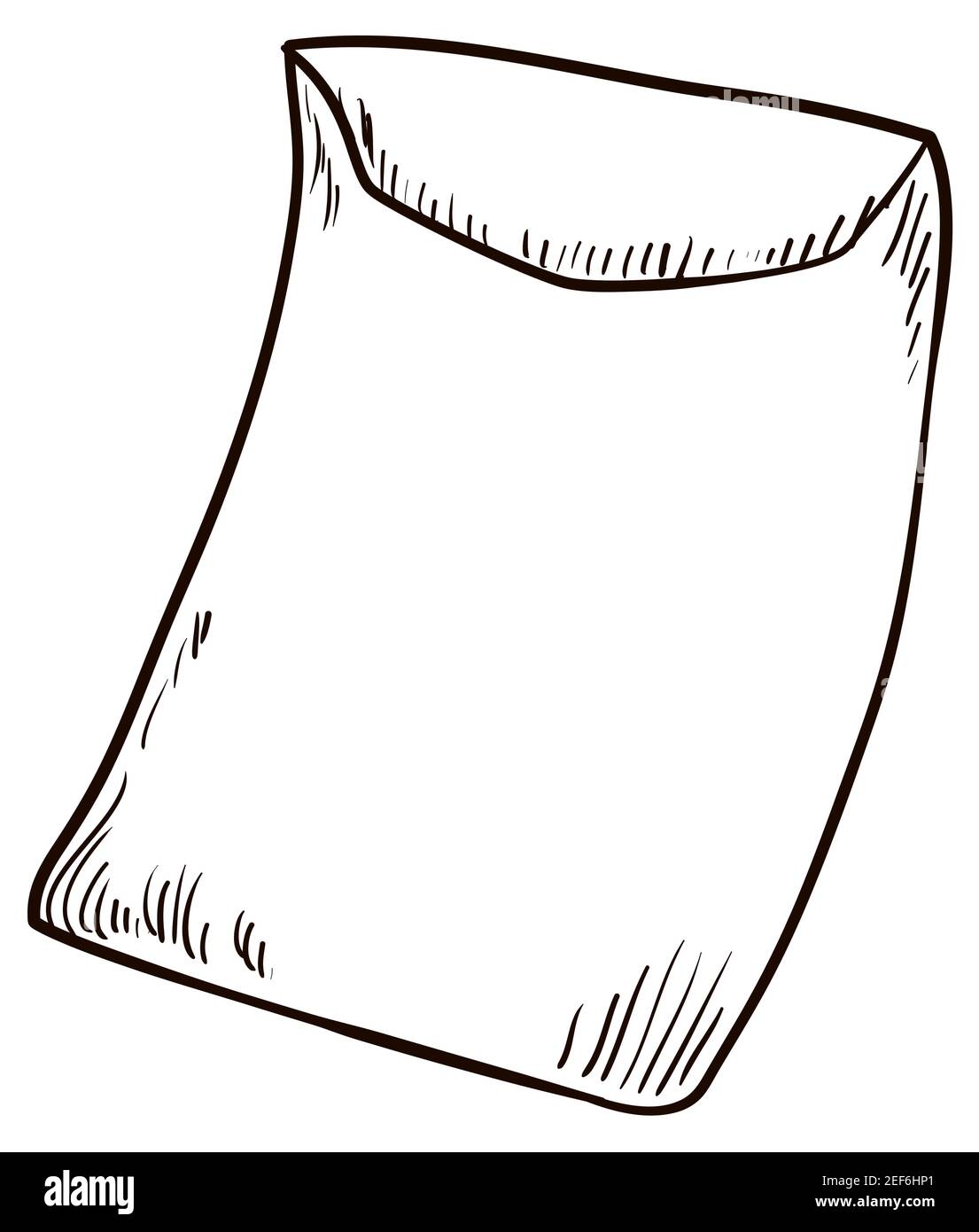 Sealed envelope in hand drawn style, isolated over white background ...