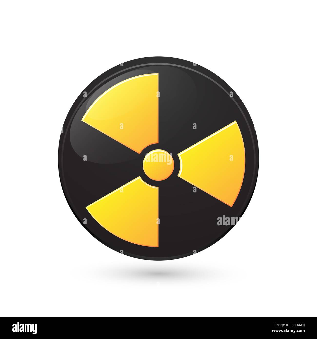 Radioactive warning circle sign, symbol. illustration Stock Photo - Alamy