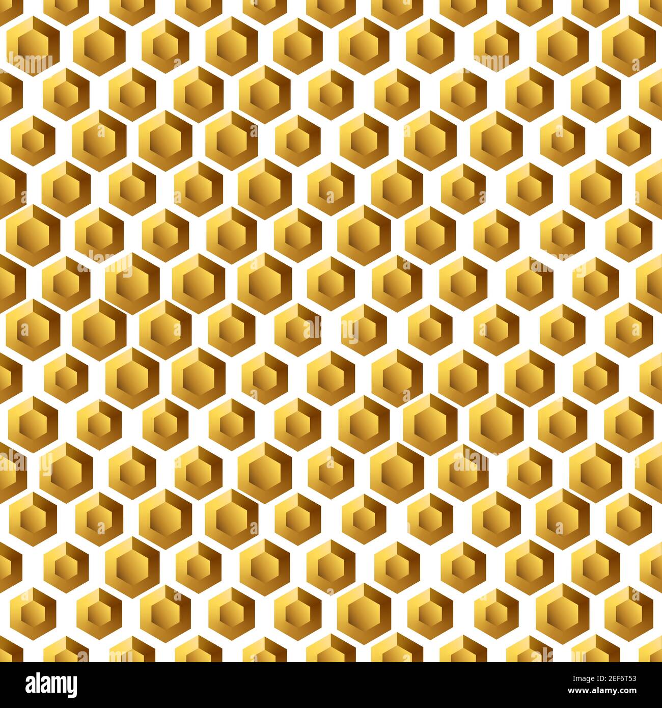 Golden background with honeycomb shapes. Seamless pattern with glitter ...