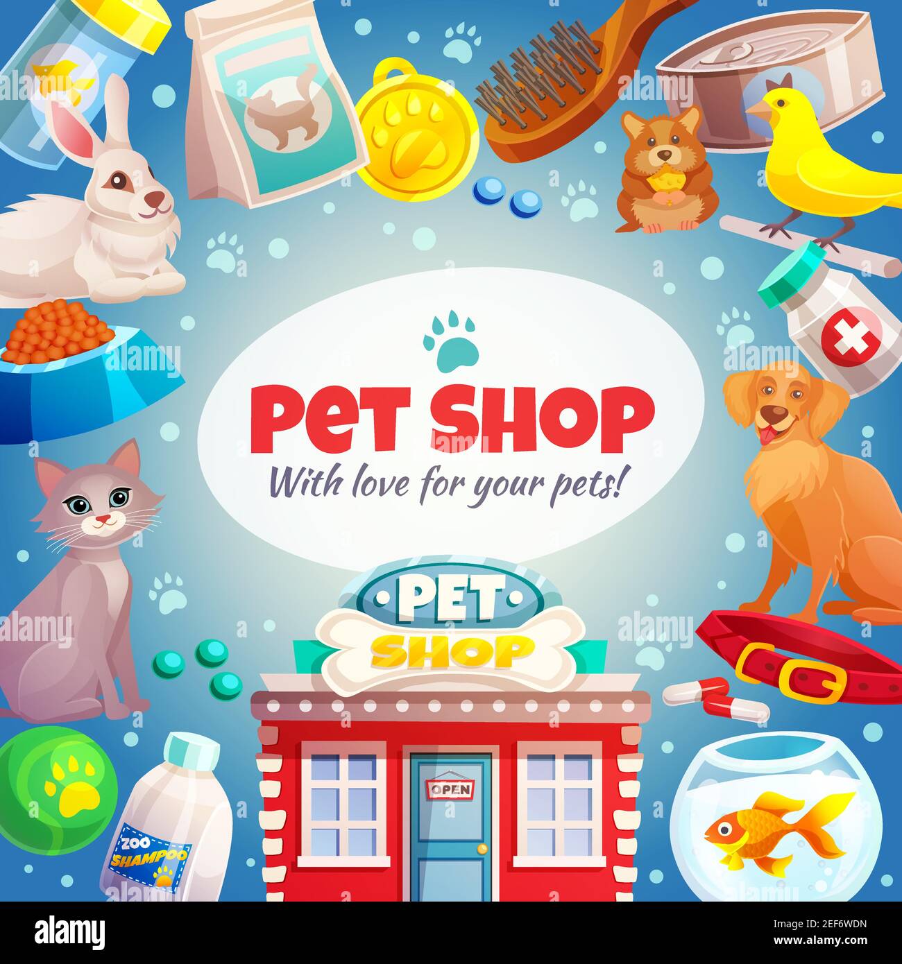 Dog with blue collar Stock Vector Images - Alamy