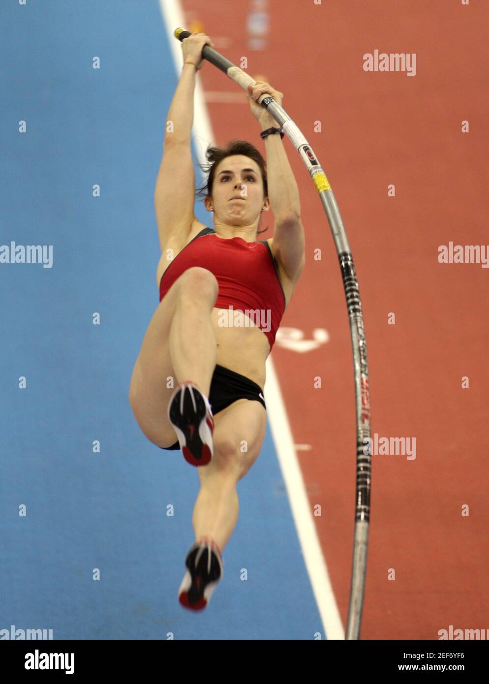 Great britains kate dennison in the pole vault hi-res stock photography ...