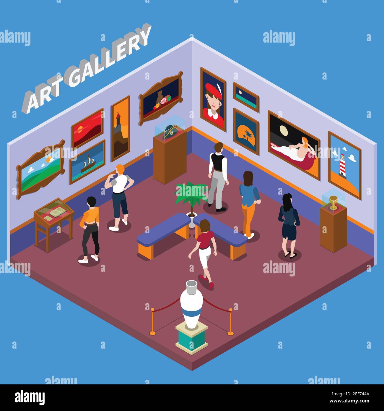 Exhibits on show Stock Vector Images - Alamy