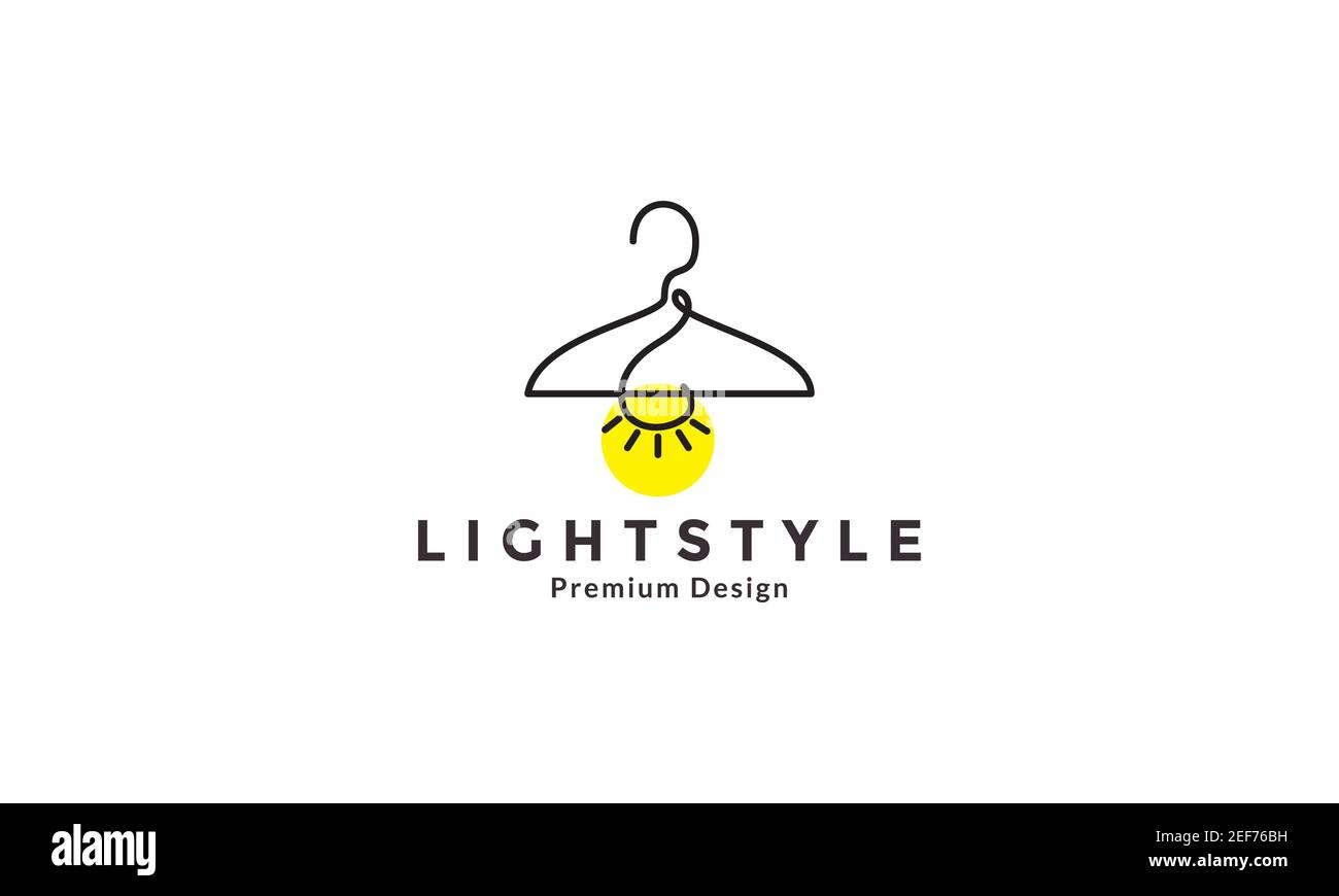 hanger line with lamp logo design vector icon symbol illustration Stock ...
