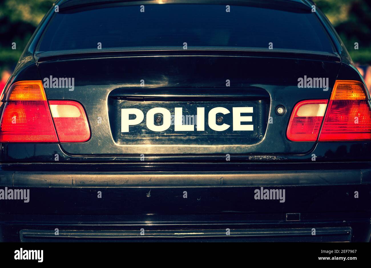 Detail of american police car Stock Photo - Alamy