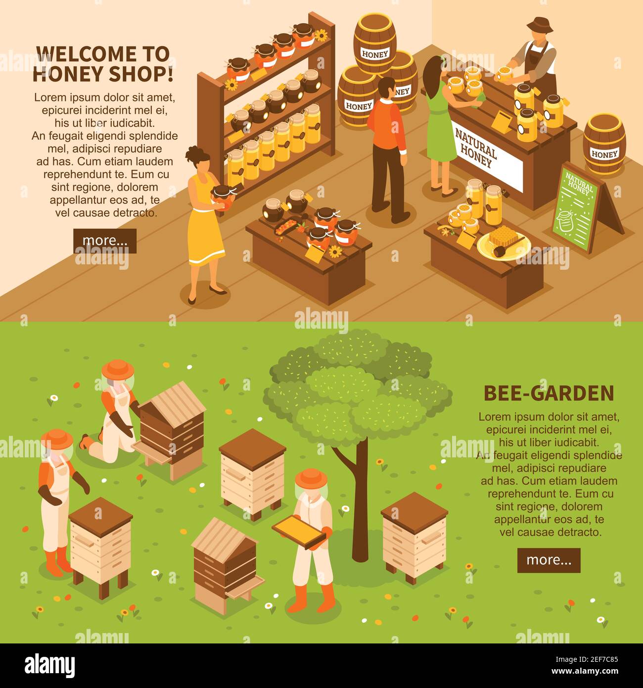 Bee garden farm with beehives and natural organic honey shop 2 ...