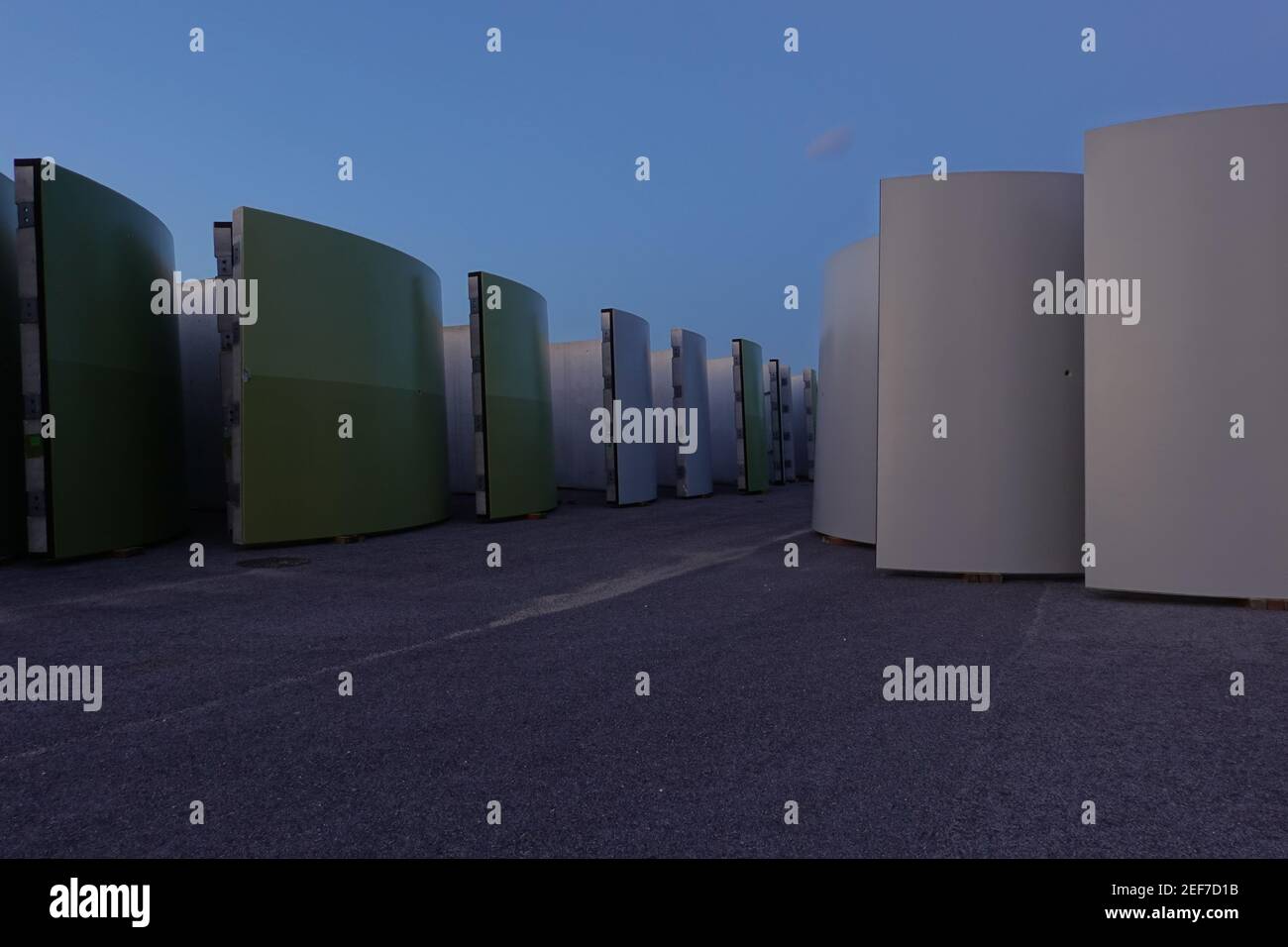 Wien, Alberner Hafen // Vienna, River Danube, Albern Harbour Stock ...