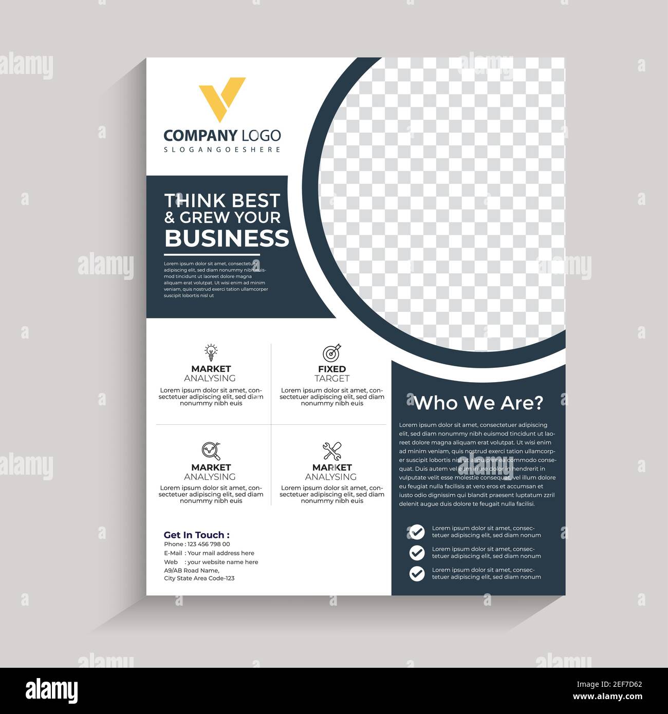 Corporate Flyer Business Flyer Template Geometric shape Flyer Circle ...