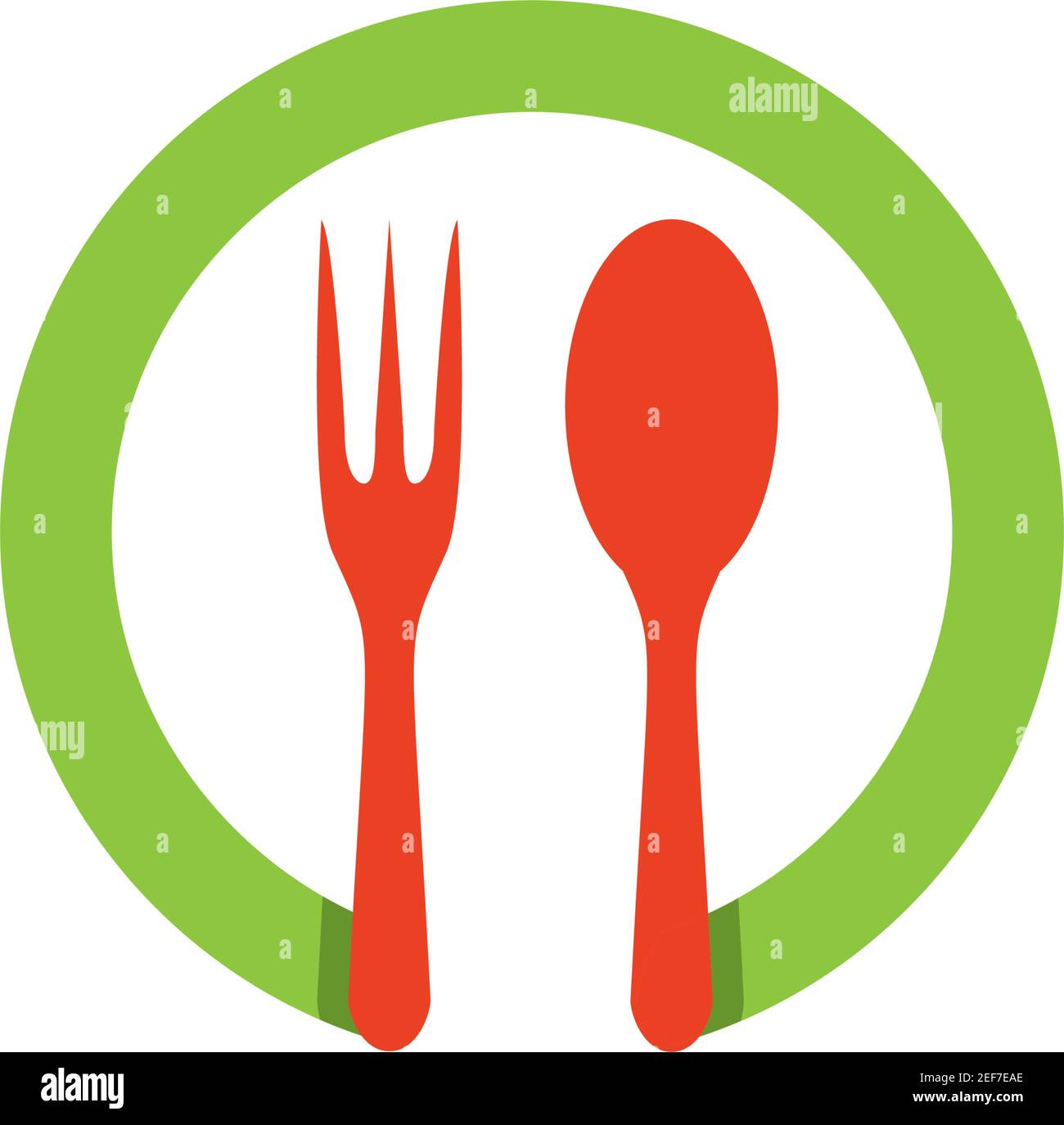 Fork And Knife Logo Orange