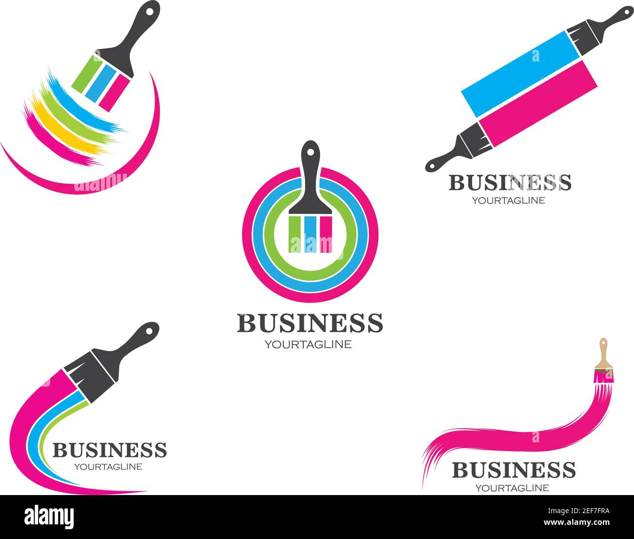 Paint brush logo hi-res stock photography and images - Alamy