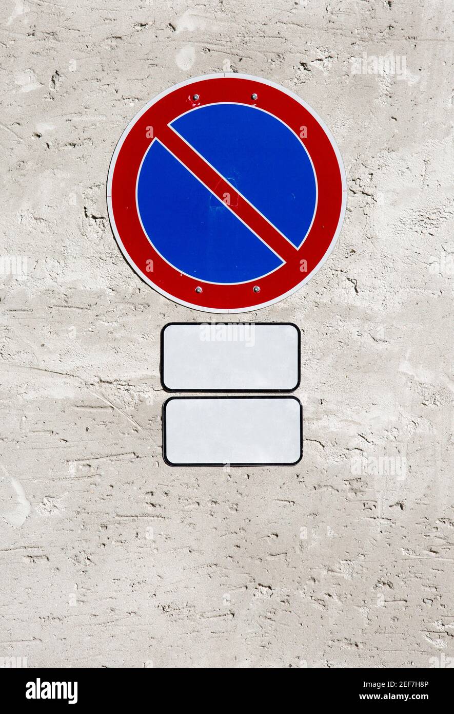 No wait traffic sign on wall Stock Photo - Alamy