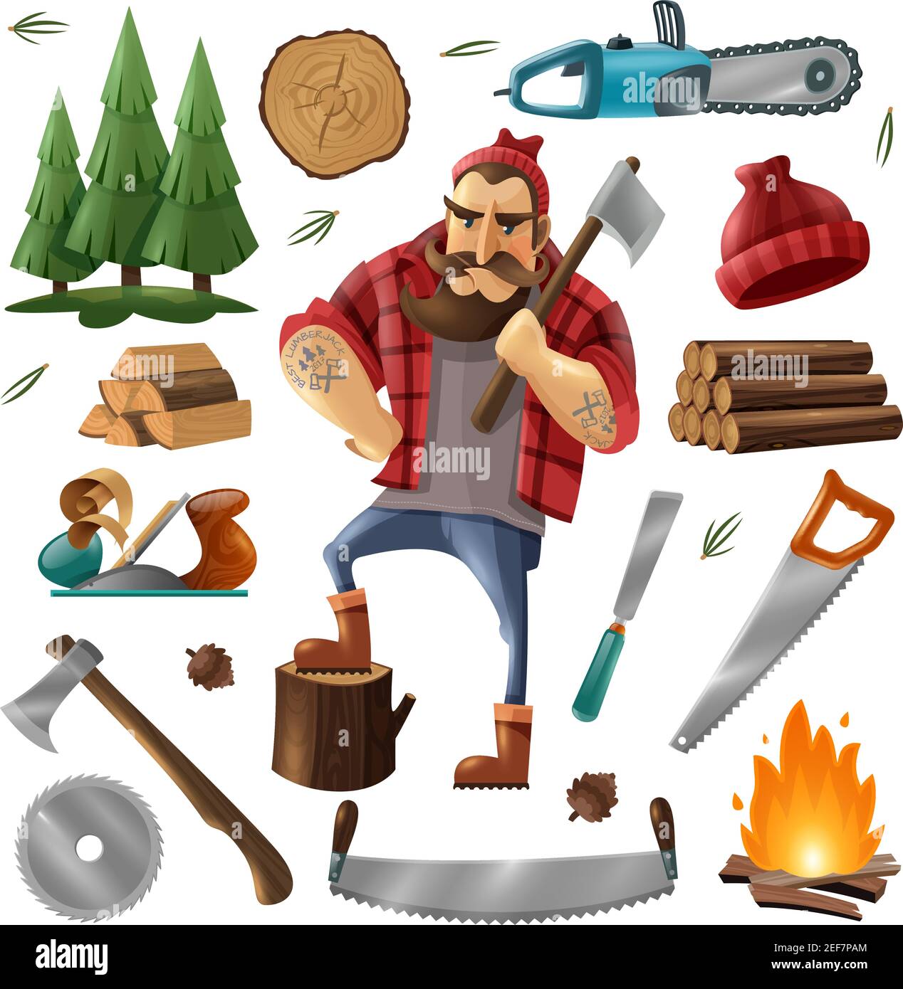 Deforestation tools Stock Vector Images - Alamy