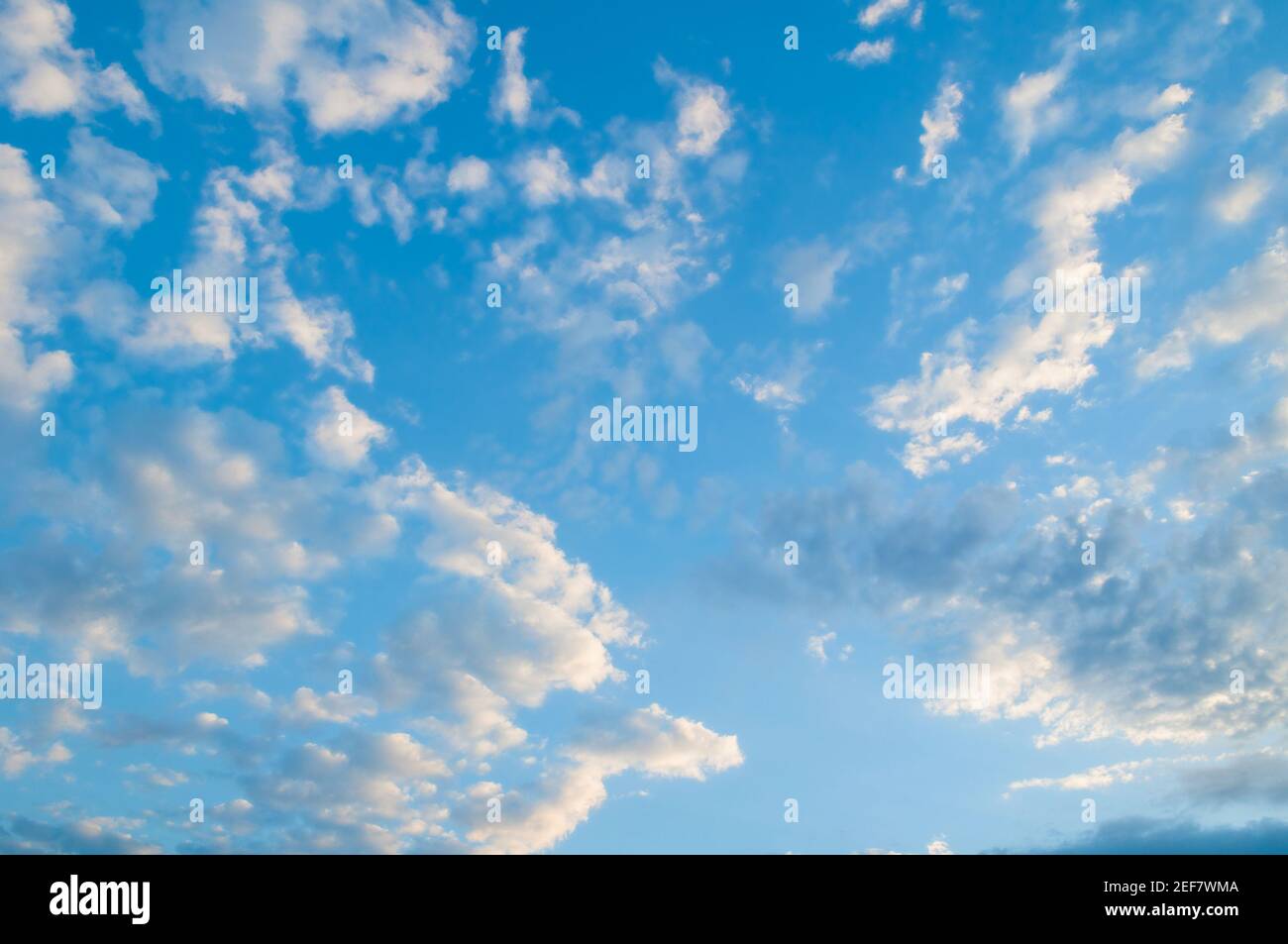 Sunset sky background, scenic vast sky landscape panoramic scene with ...