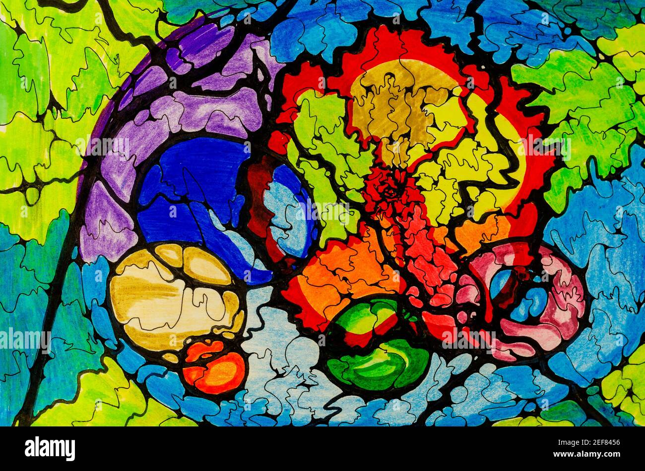 Neurographic drawing hi-res stock photography and images - Alamy