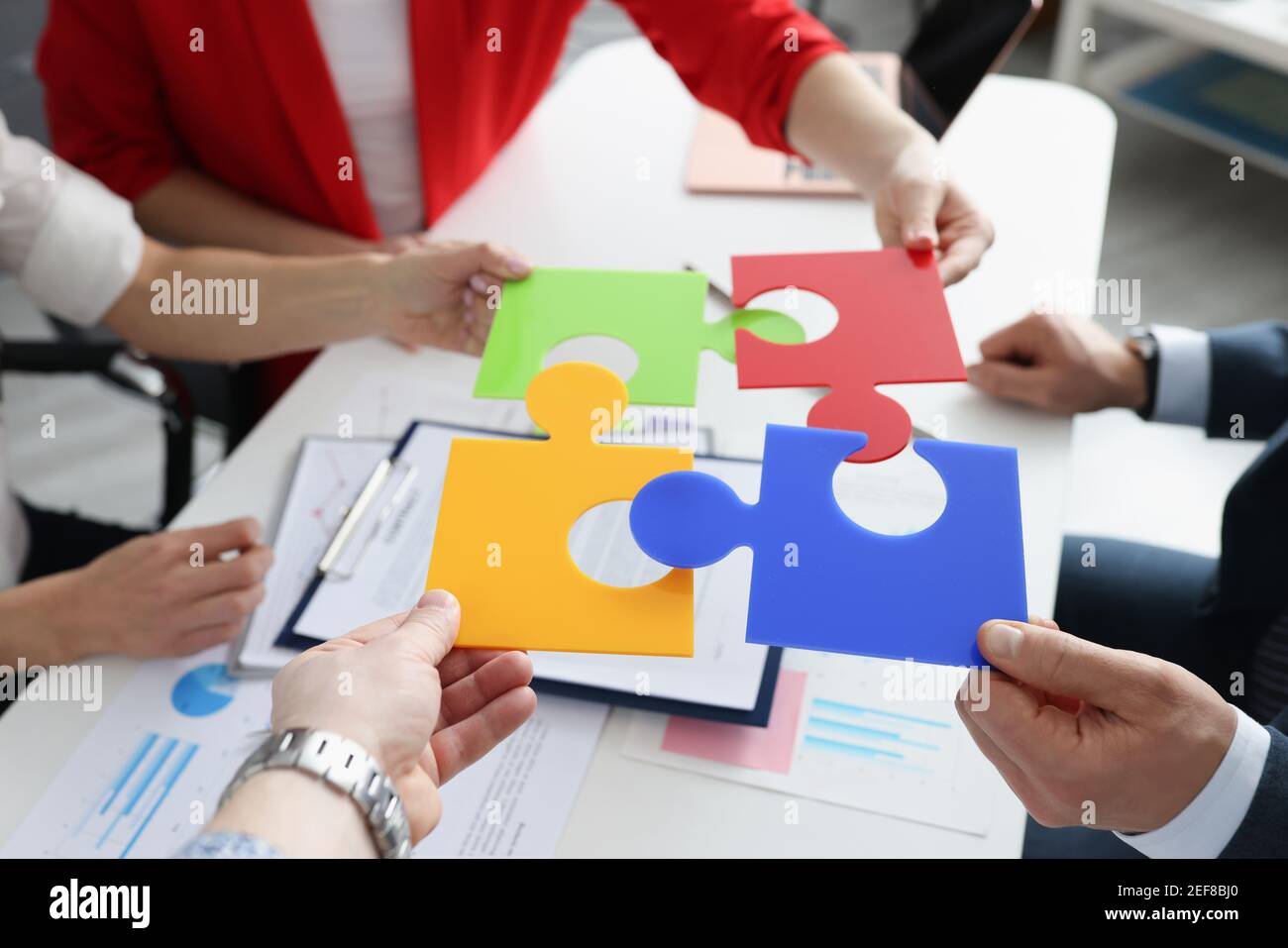Team Work Puzzles High Resolution Stock Photography and Images - Alamy