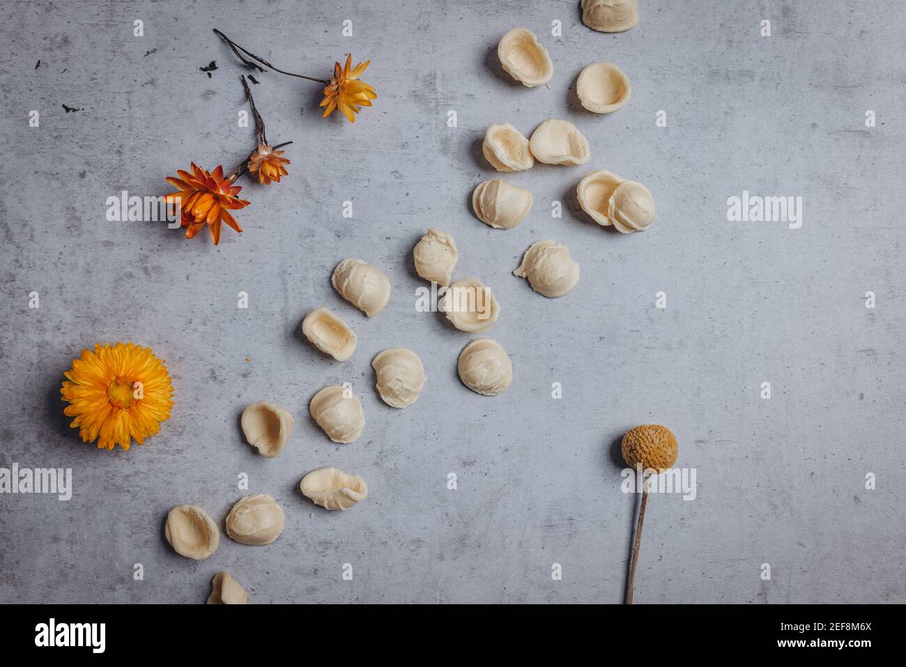 Traditional hand made apulian orecchiette shaped pasta Stock Photo - Alamy