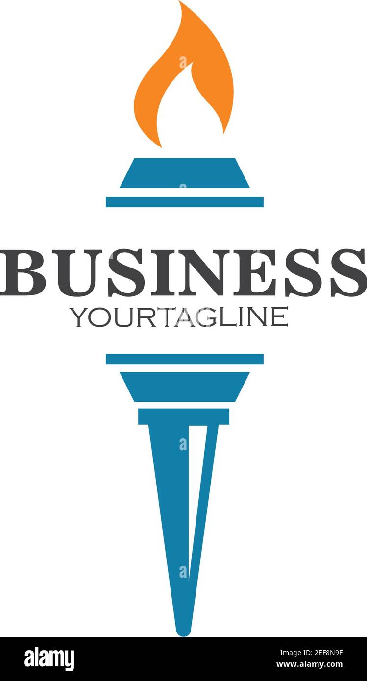 torch logo icon illustration vector design template Stock Vector Image ...