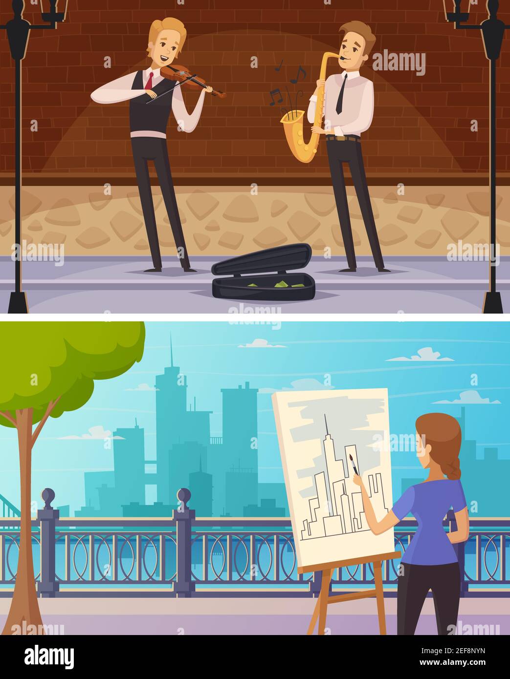 Artists town Stock Vector Images - Alamy