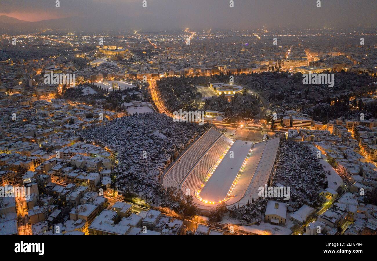 Acropolis in snow hi-res stock photography and images - Alamy