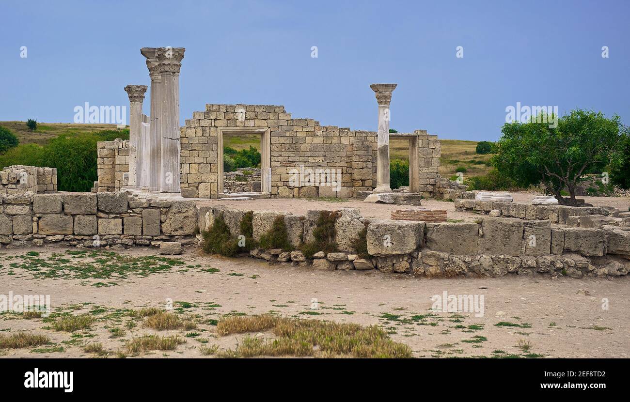 Ancient Chersonesos archaeological ruins in the Crimea Stock Photo - Alamy