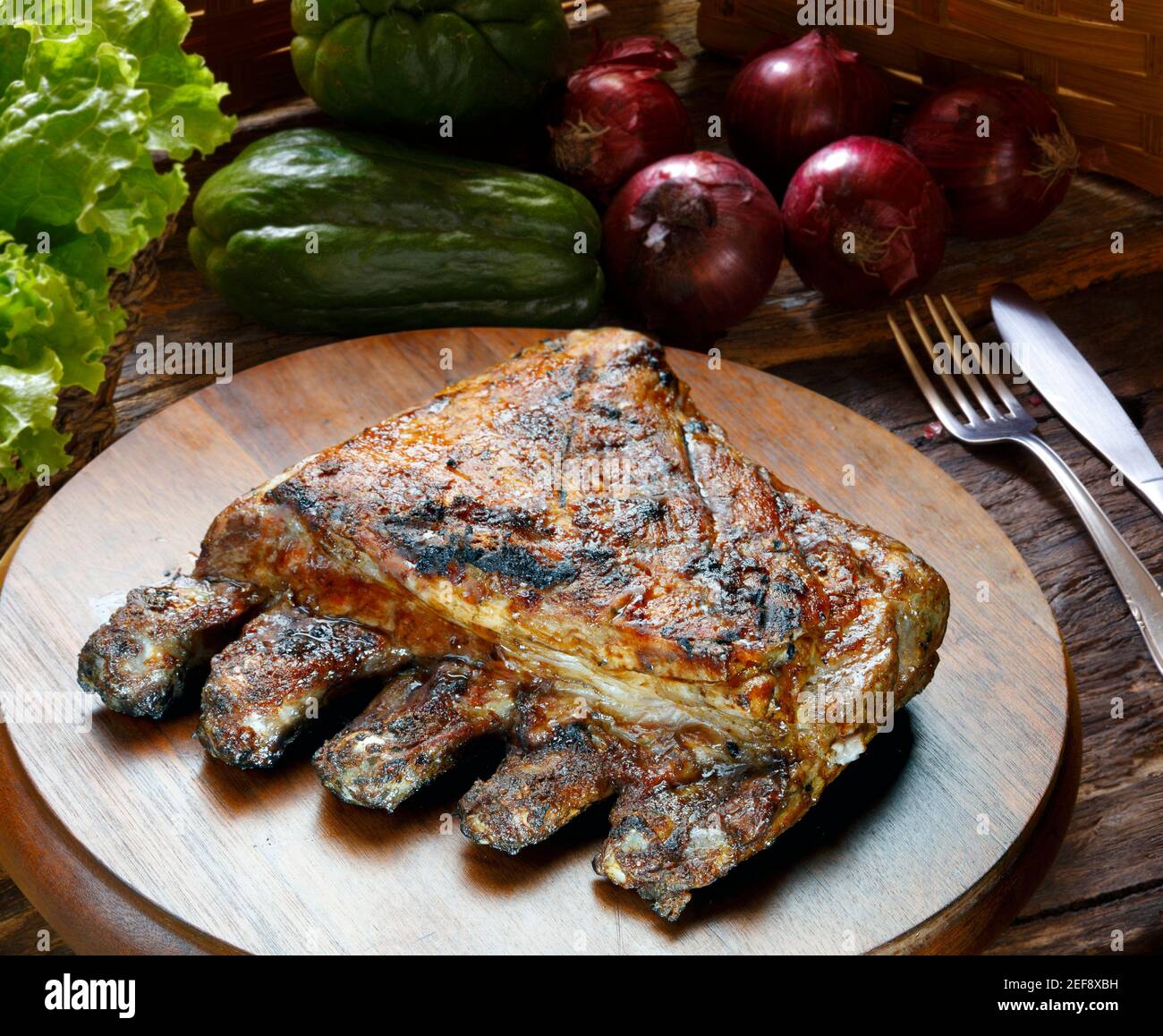 roasted pork rib Stock Photo - Alamy