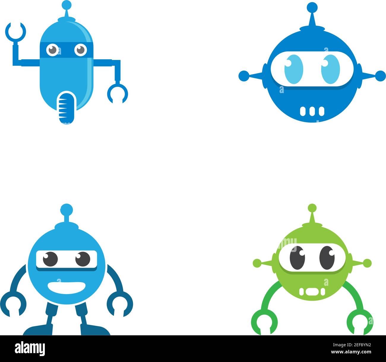 Robot logo template vector icon illustration design Stock Vector Image ...