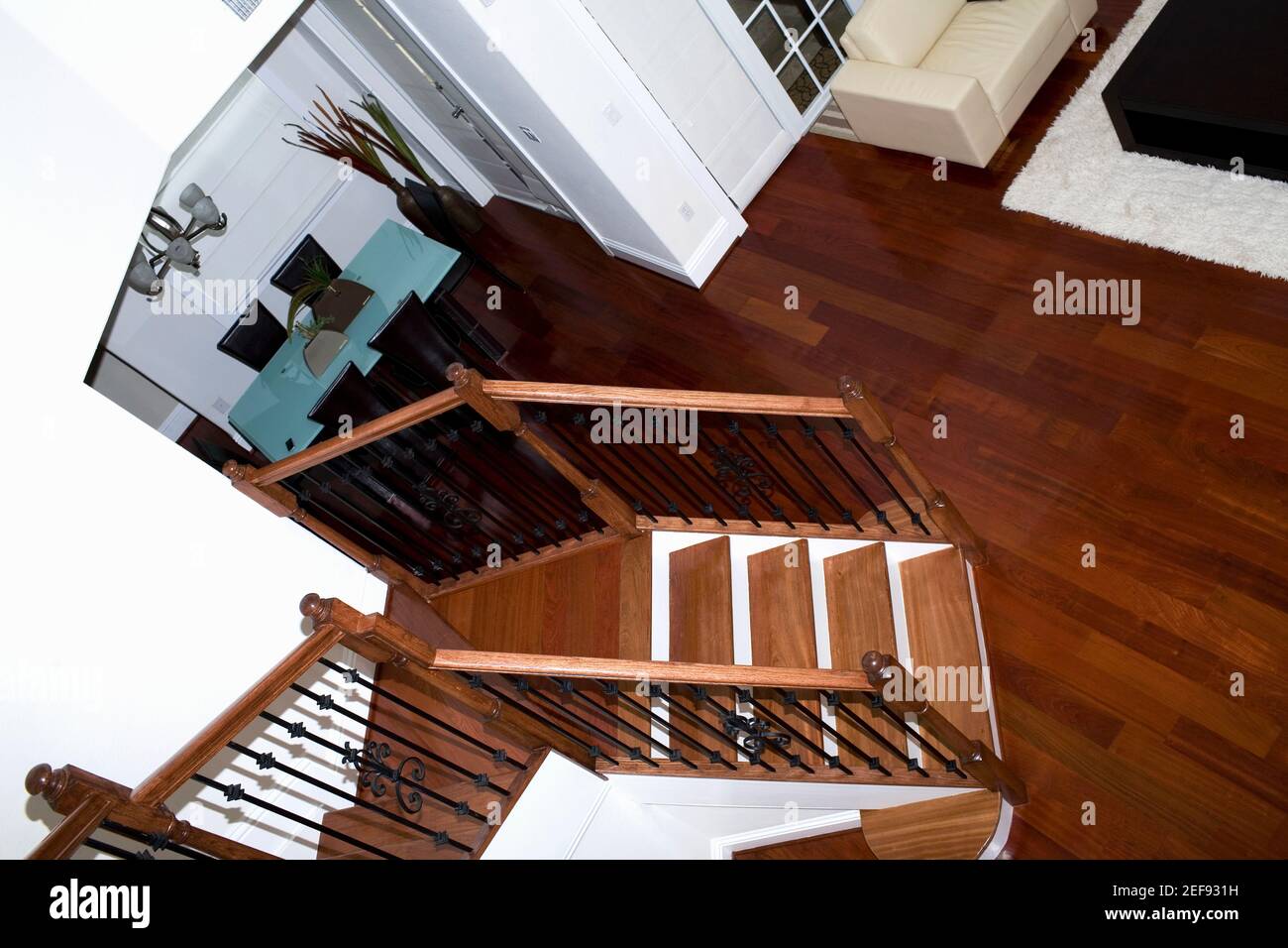 Luxury staircase from above hi-res stock photography and images - Alamy