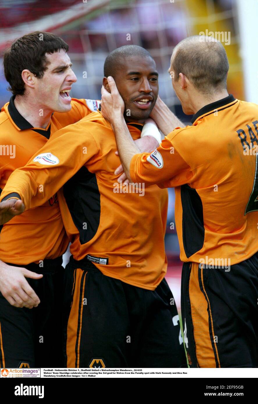 Wolverhampton wanderers mark kennedy celebrates scoring hi-res stock ...