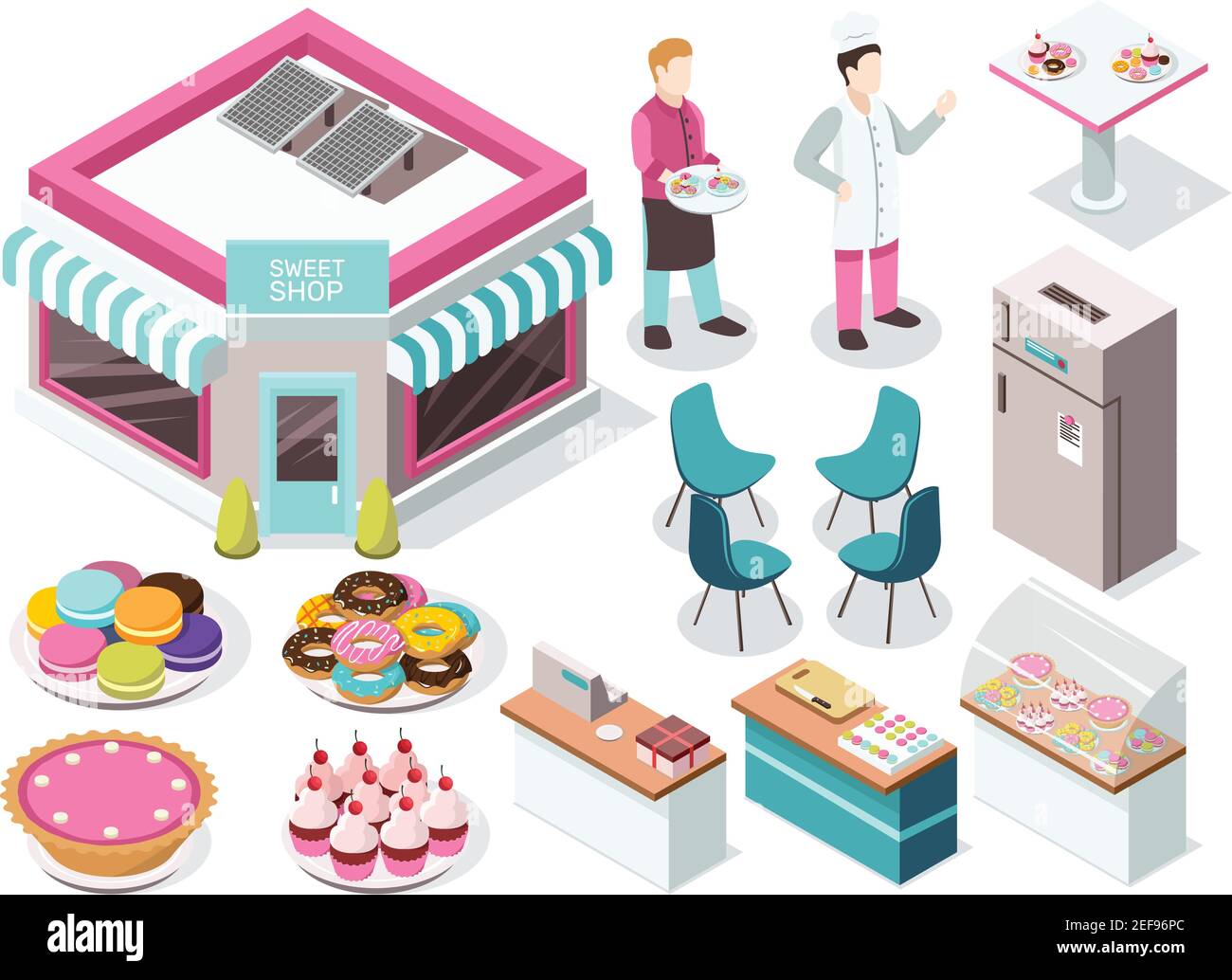 Fridge eating chocolate Stock Vector Images - Alamy